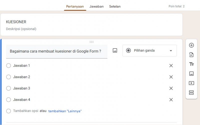 Cara Membuat Kuesioner di Google Form – Tabloidhape.com