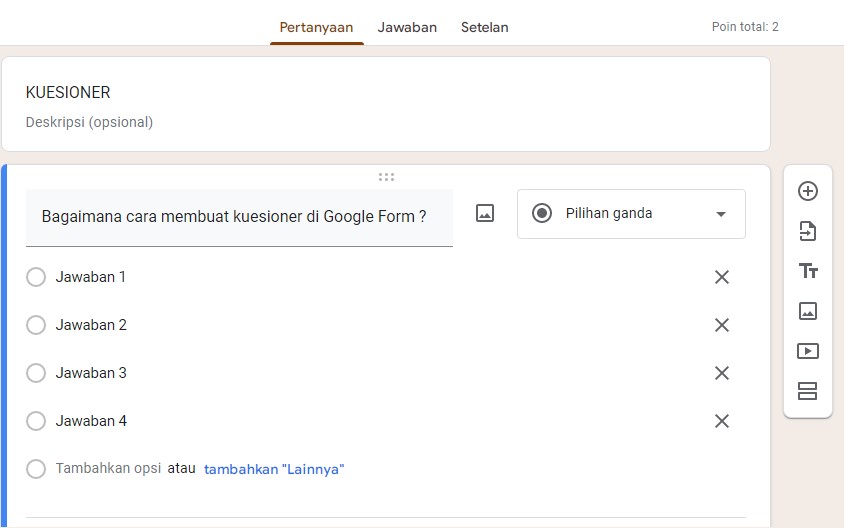 Cara Membuat Kuesioner di Google Form – Tabloidhape.com