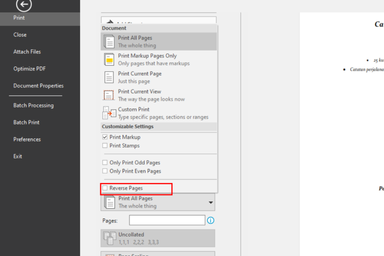 3 Cara Print dari Halaman Belakang di Semua Printer